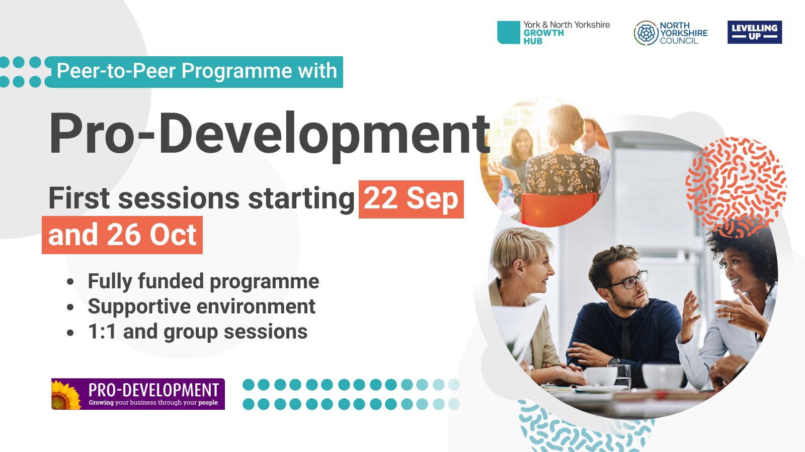 New Peer Support programmes this September - Y&NY Growth Hub